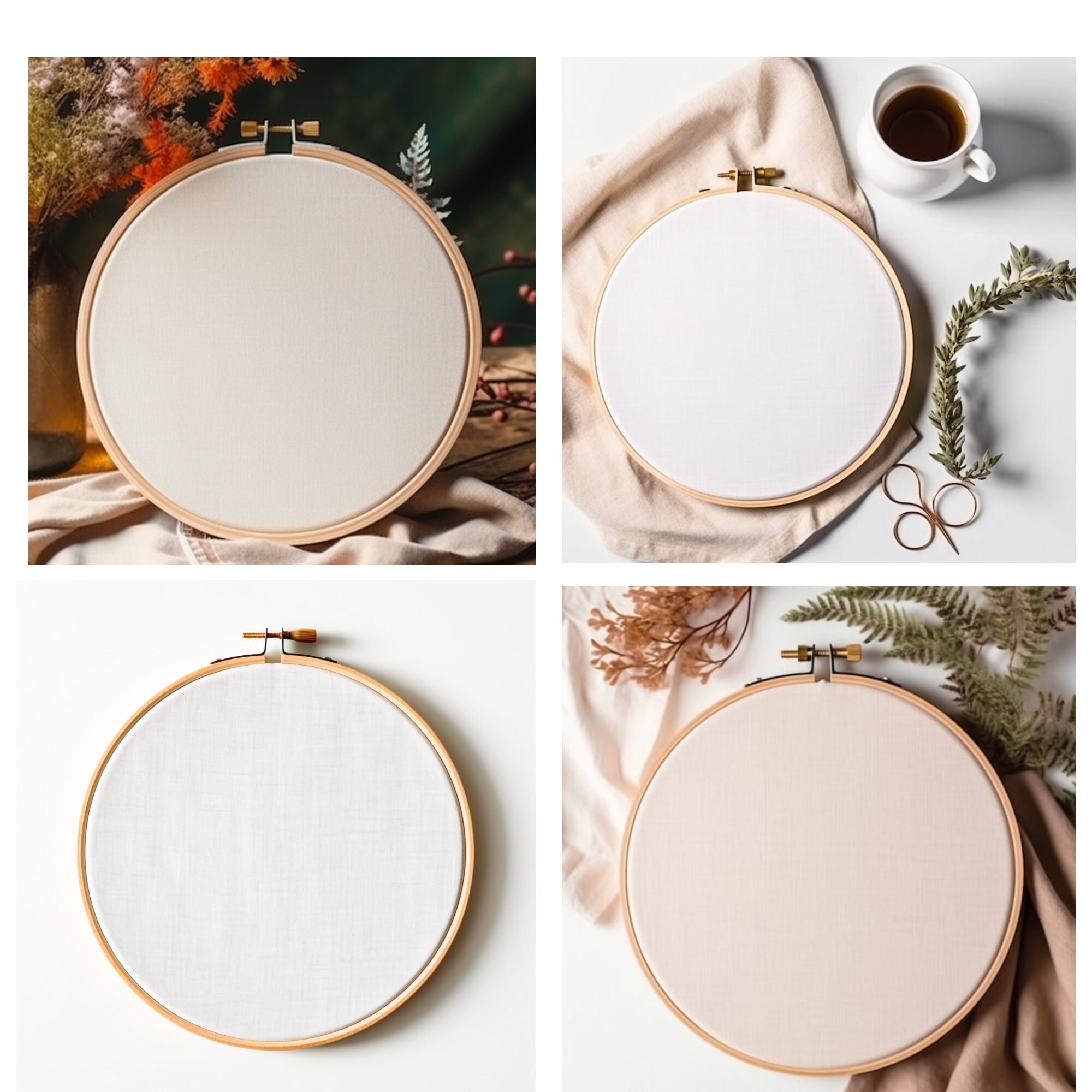 Embroidery Hoop Mockup Cross Stitch Mock Ups Plain Blank Embroidery ...