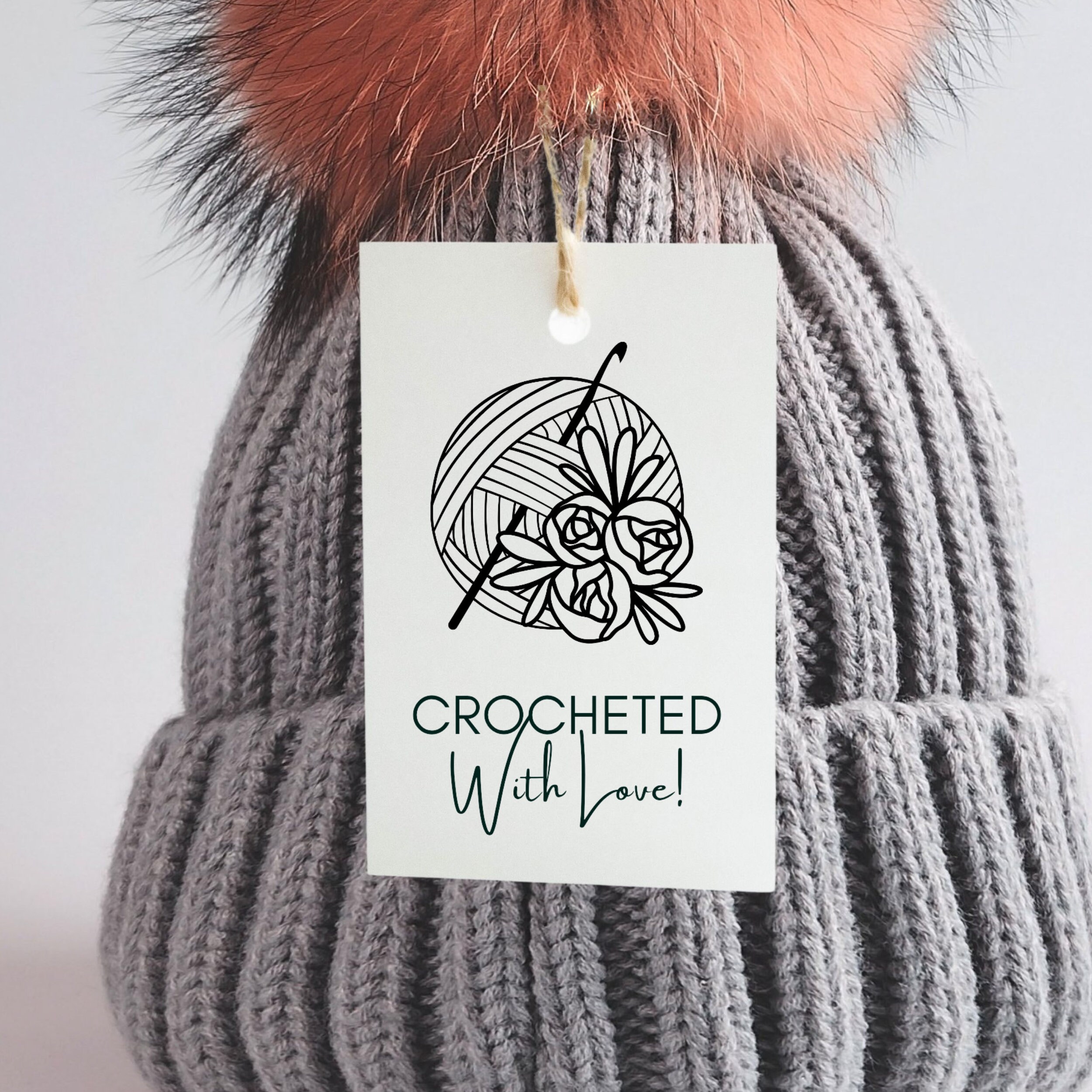 CROCHET Gift Tag Printable Hand Crocheted With Love Crochet Label ...