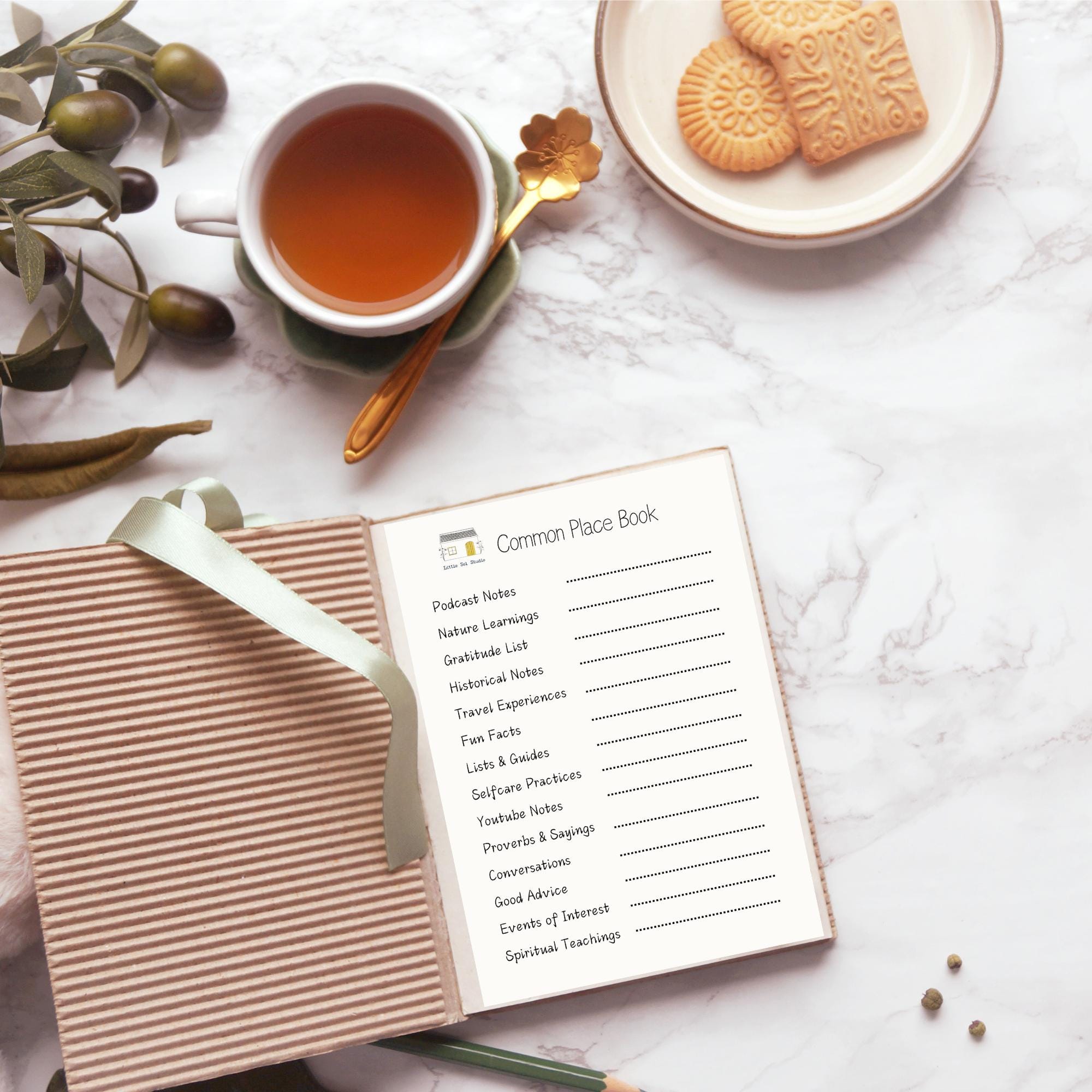Commonplace Book Index Printable Commonplace Book Trigger List ...