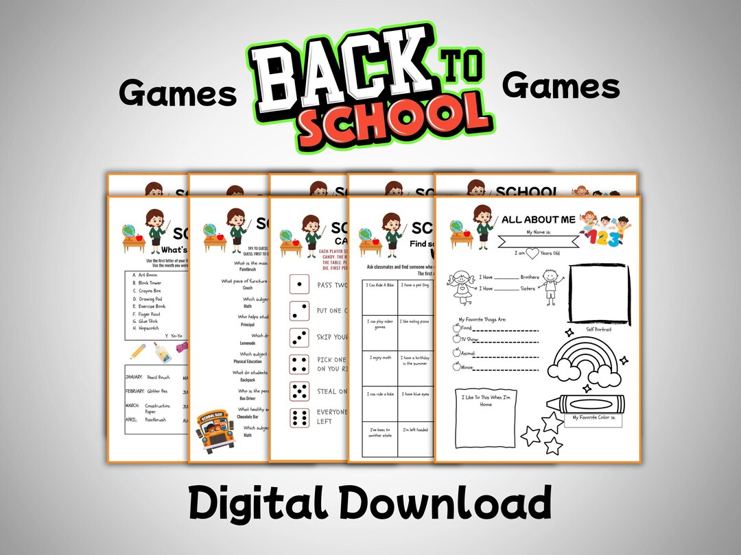 Back to School Games Icebreaker Game Classroom Bingo Back to School ...