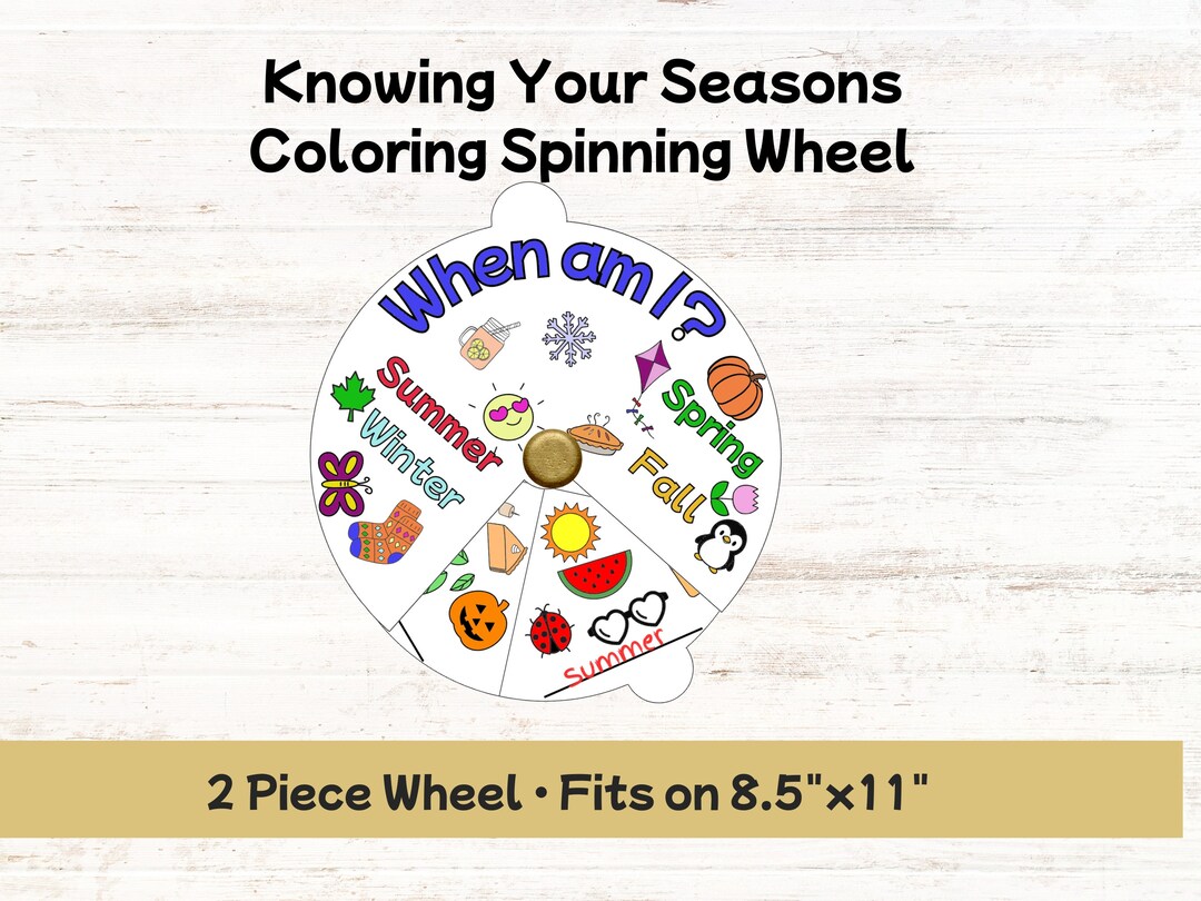 Kids Coloring Spinner Wheel |spinner Wheel Coloring Craft | Teacher ...