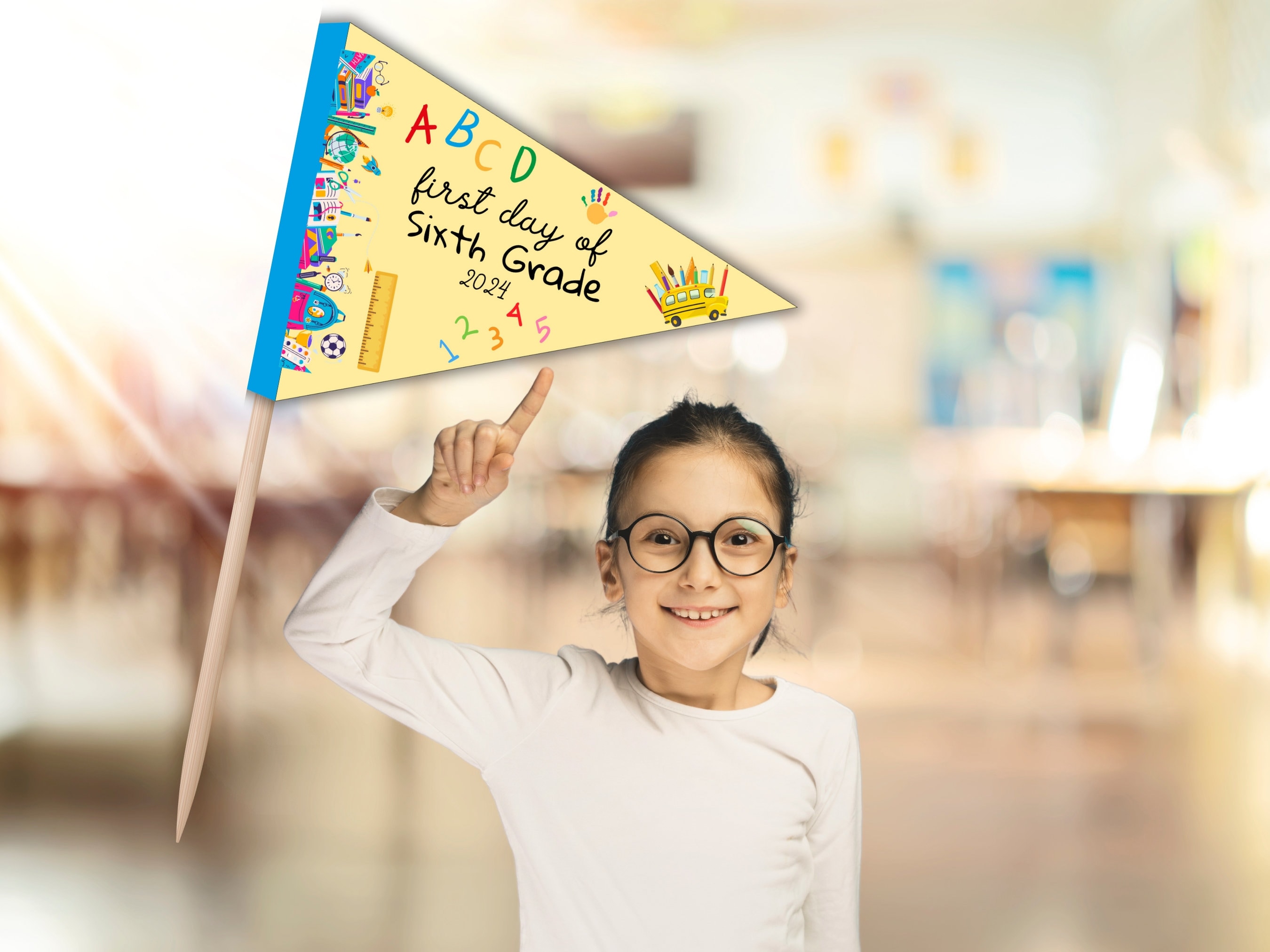 First Day of School Flags | Back to School Flags | Last Day of School ...