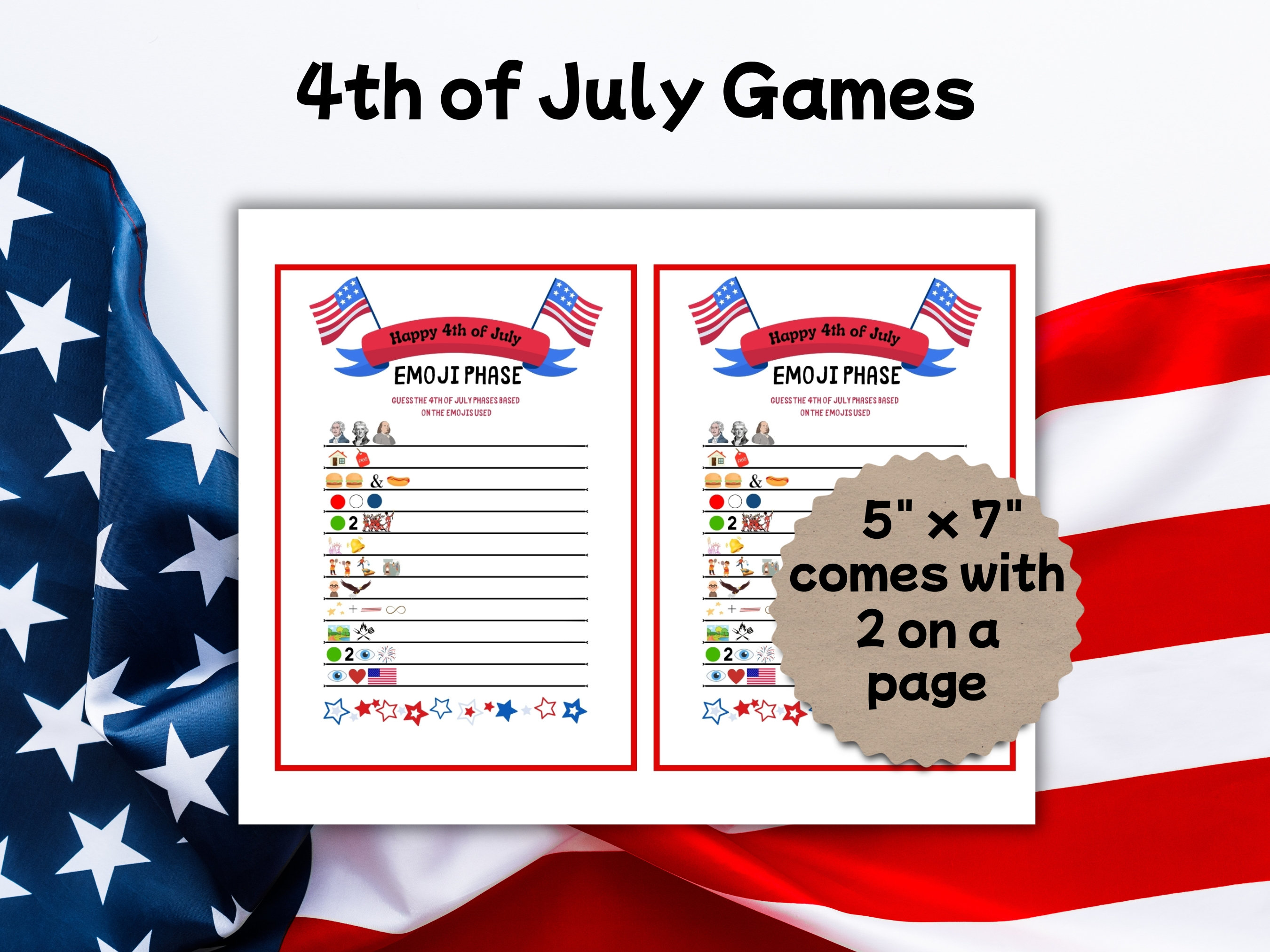 Fourth of July Games | Emoji Phase | Family Game for 4th of July ...