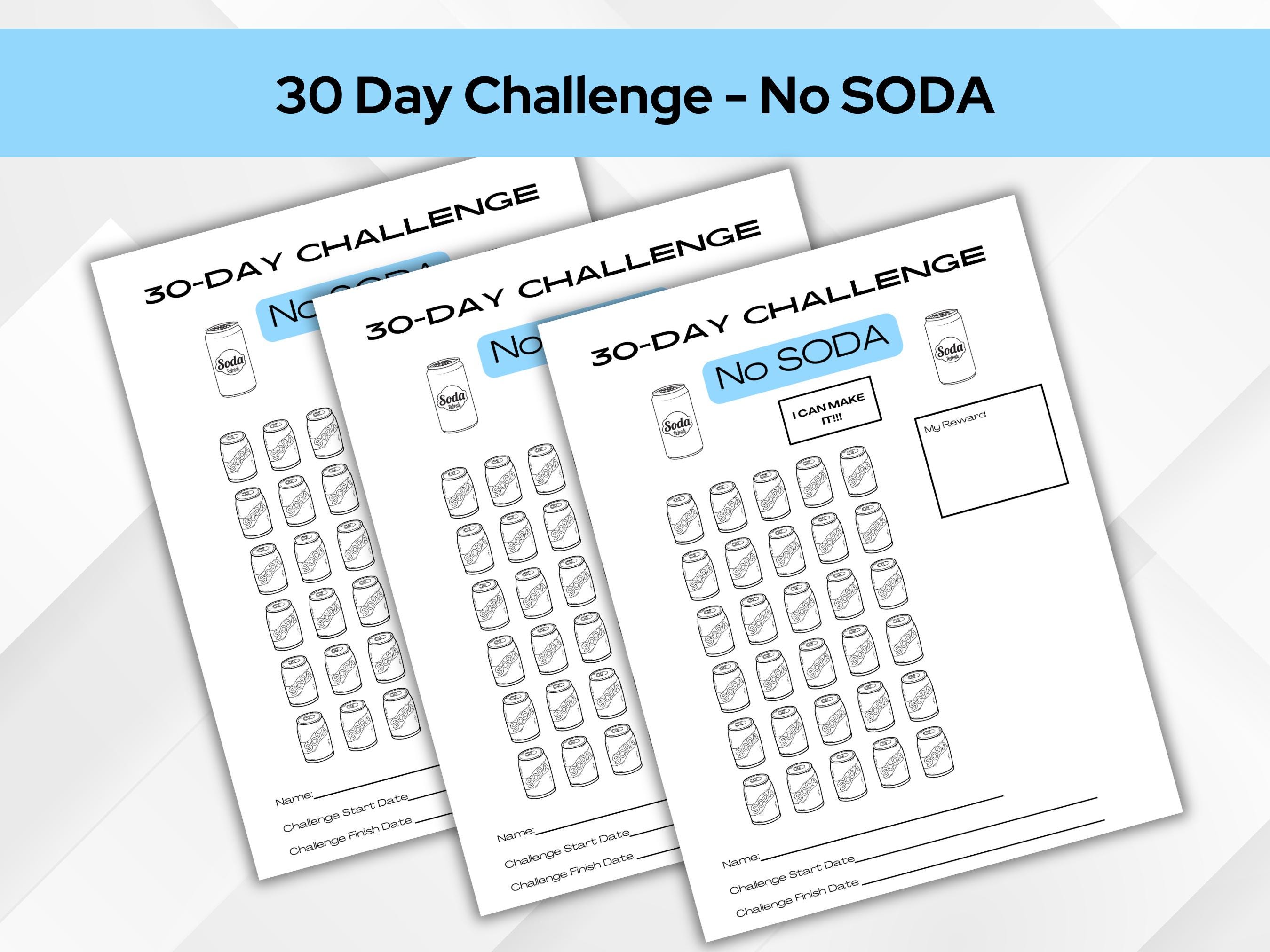 30 Day Challenge Printable Tracker – Goal Setting – DRINK NO SODA ...