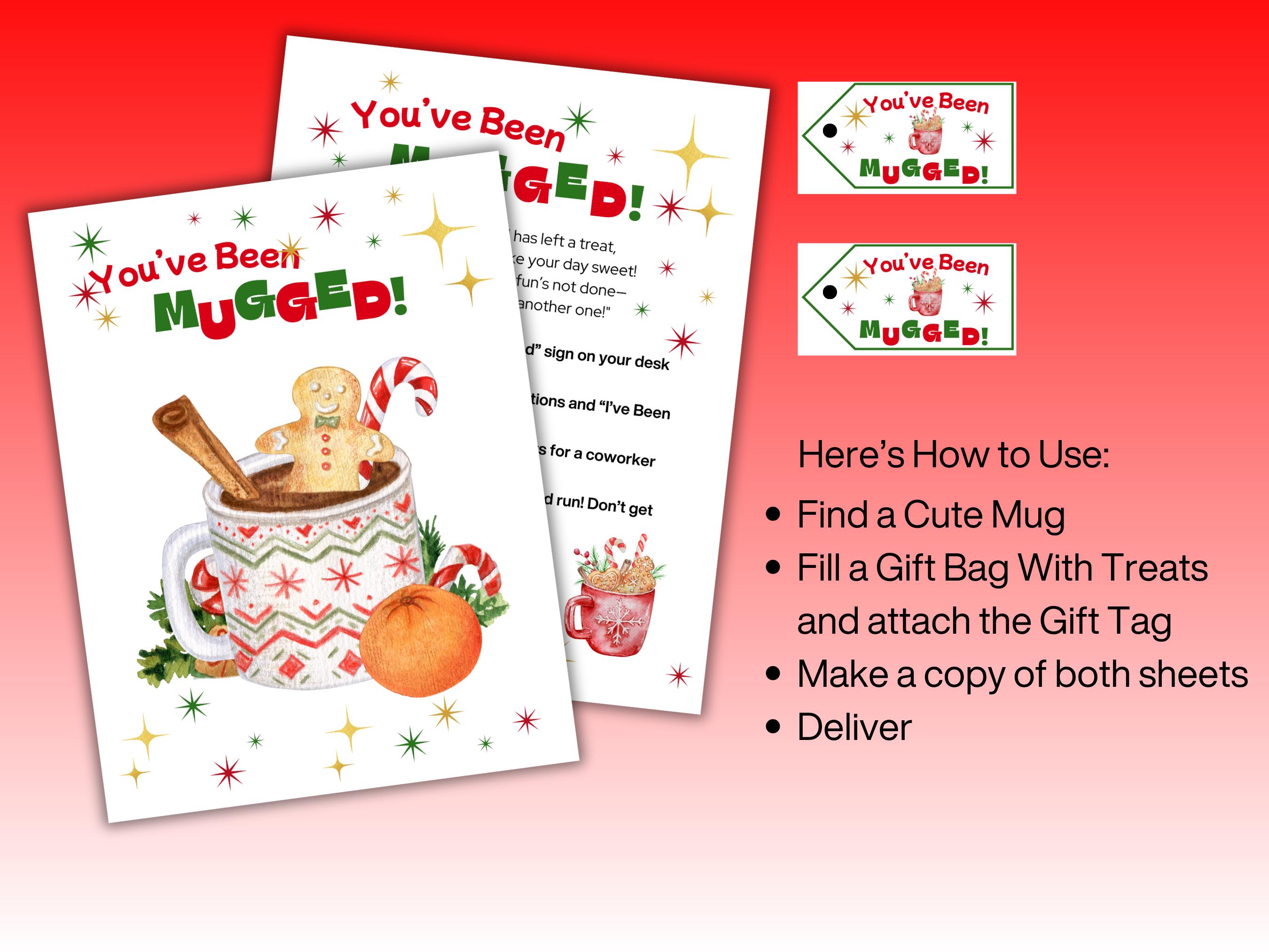 You've Been Mugged Printable Kit – Game for Christmas - Fun Office Game ...