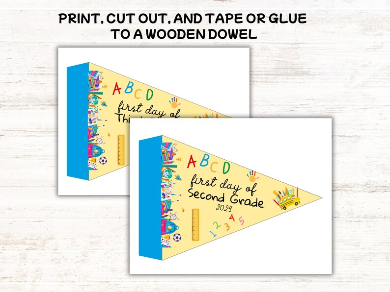 First Day of School Flags | Back to School Flags | Last Day of School ...