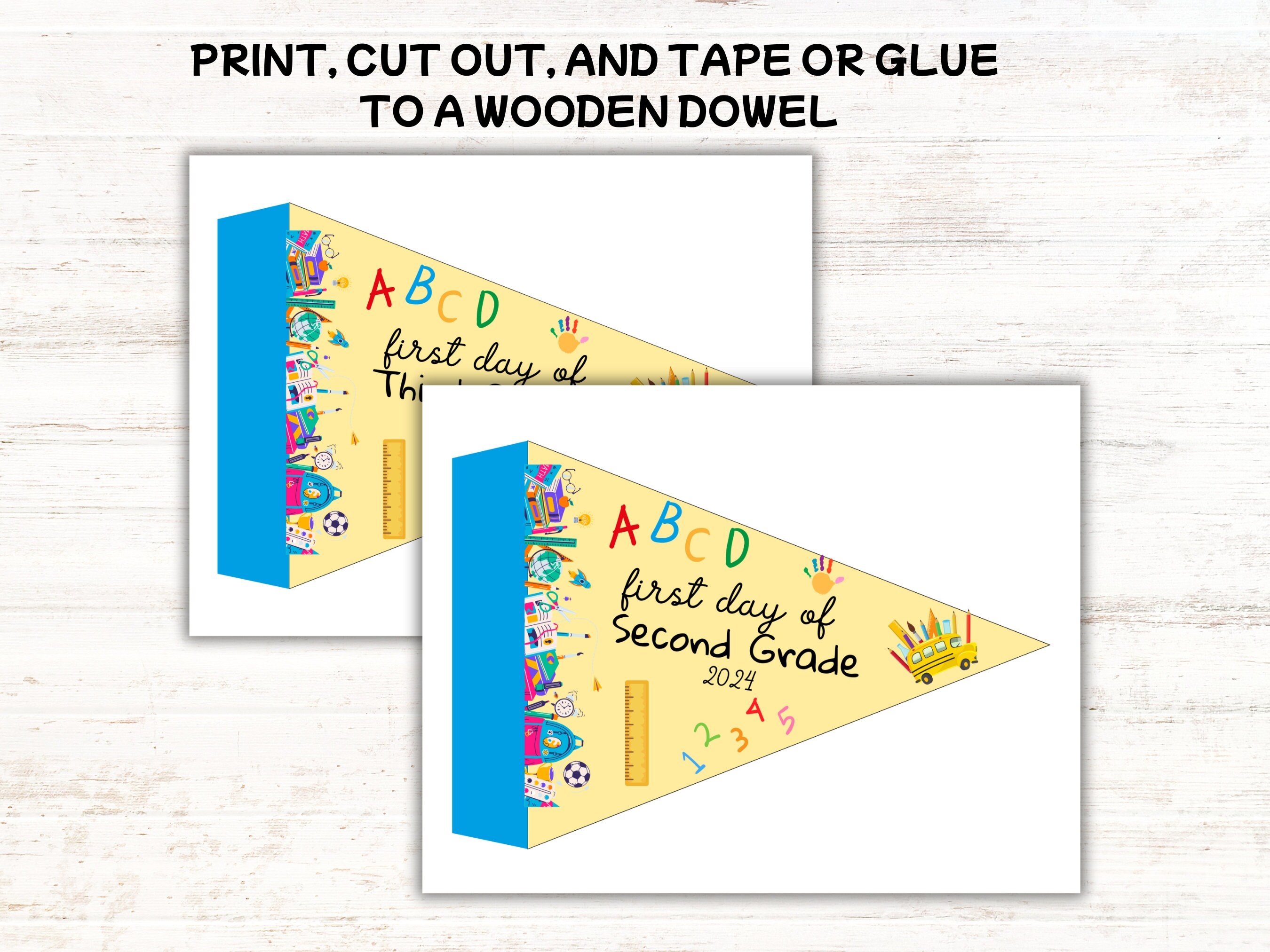 First Day of School Flags | Back to School Flags | Last Day of School ...