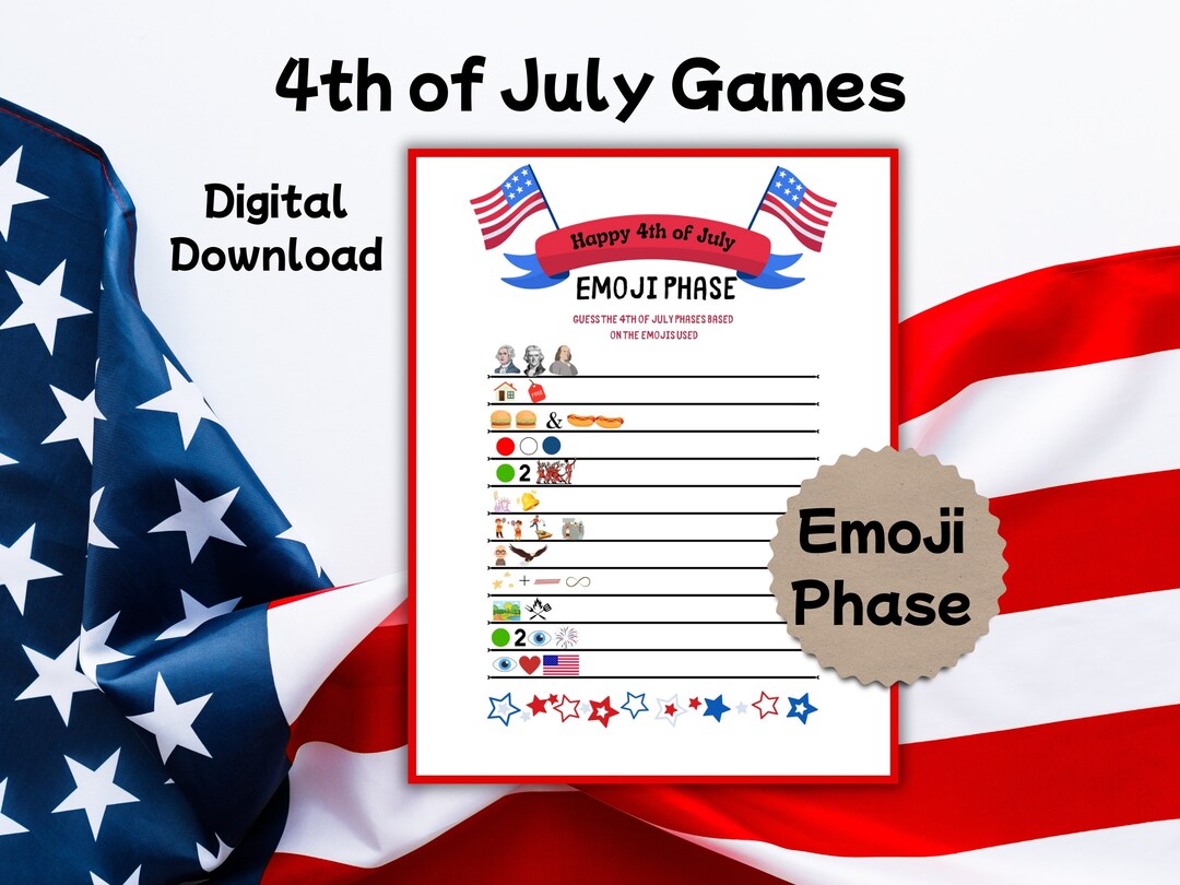 Fourth of July Games | Emoji Phase | Family Game for 4th of July ...