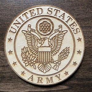 Wood Laser Cut ARMY Coasters Set of 4 - Etsy