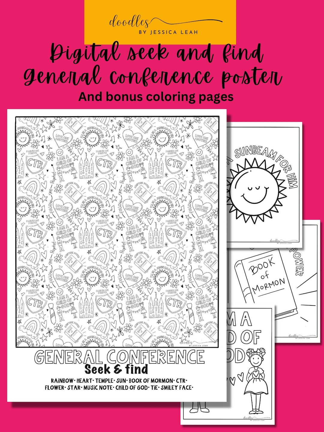 Seek and Find LDS General Conference Poster | Bonus Coloring Pages ...