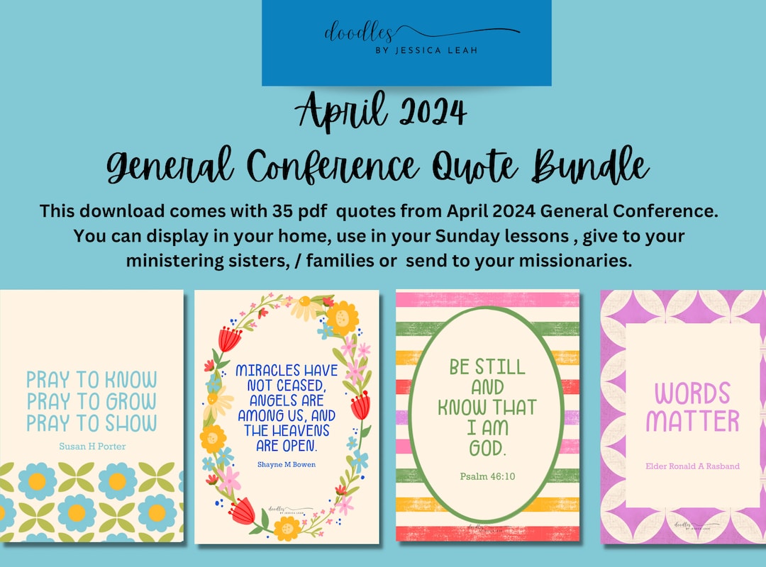 2024 April LDS General Conference Quote Bundle - Etsy