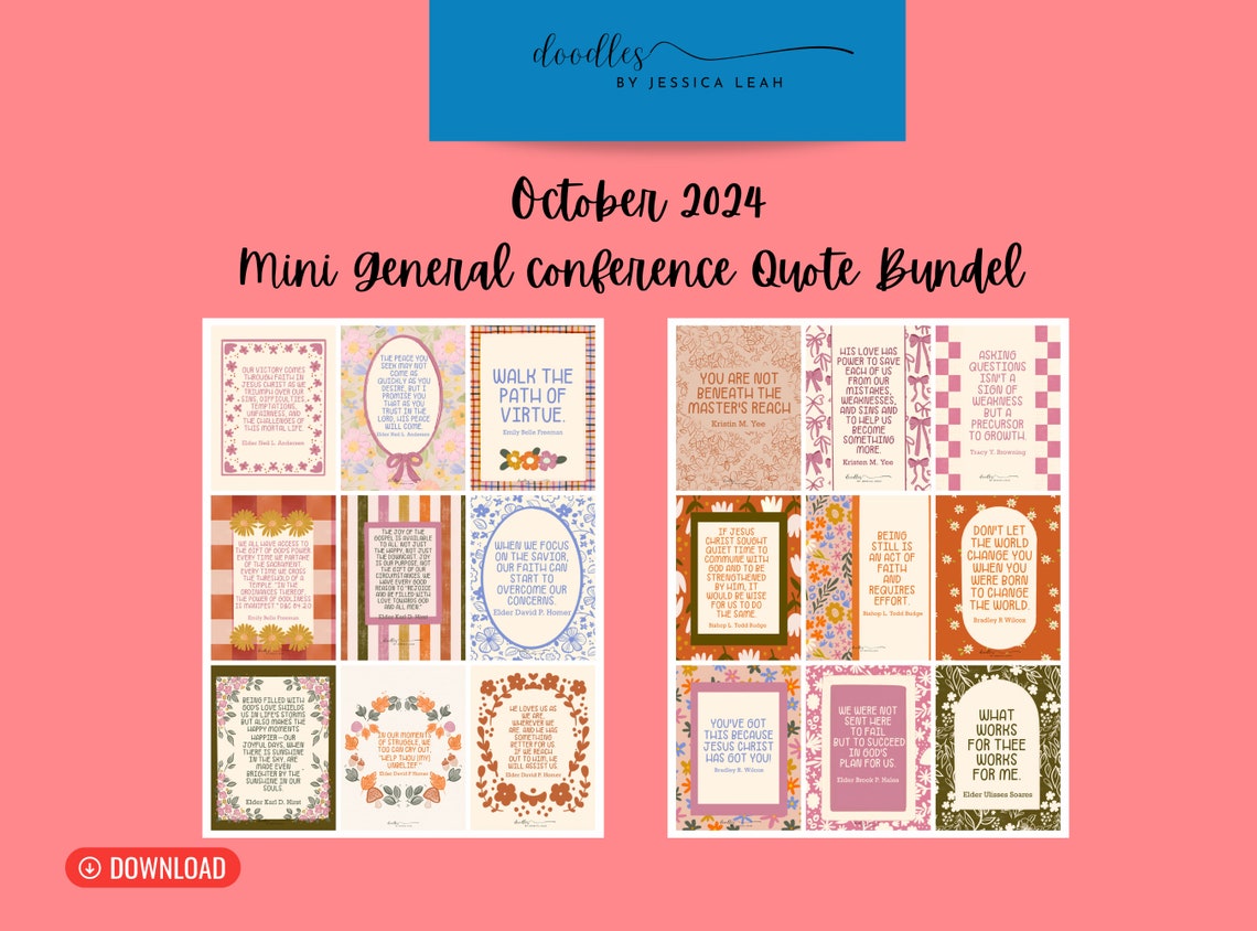 October 2024 LDS General Conference Mini Quote Bundel - Etsy