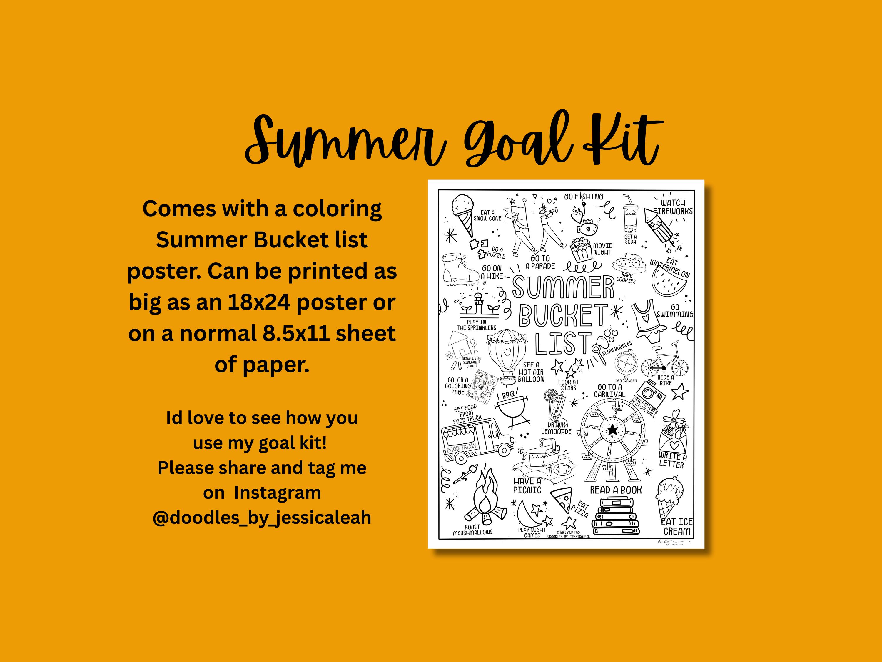 Summer Goal Setting Kit for LDS Children and Youth Program, Goal ...