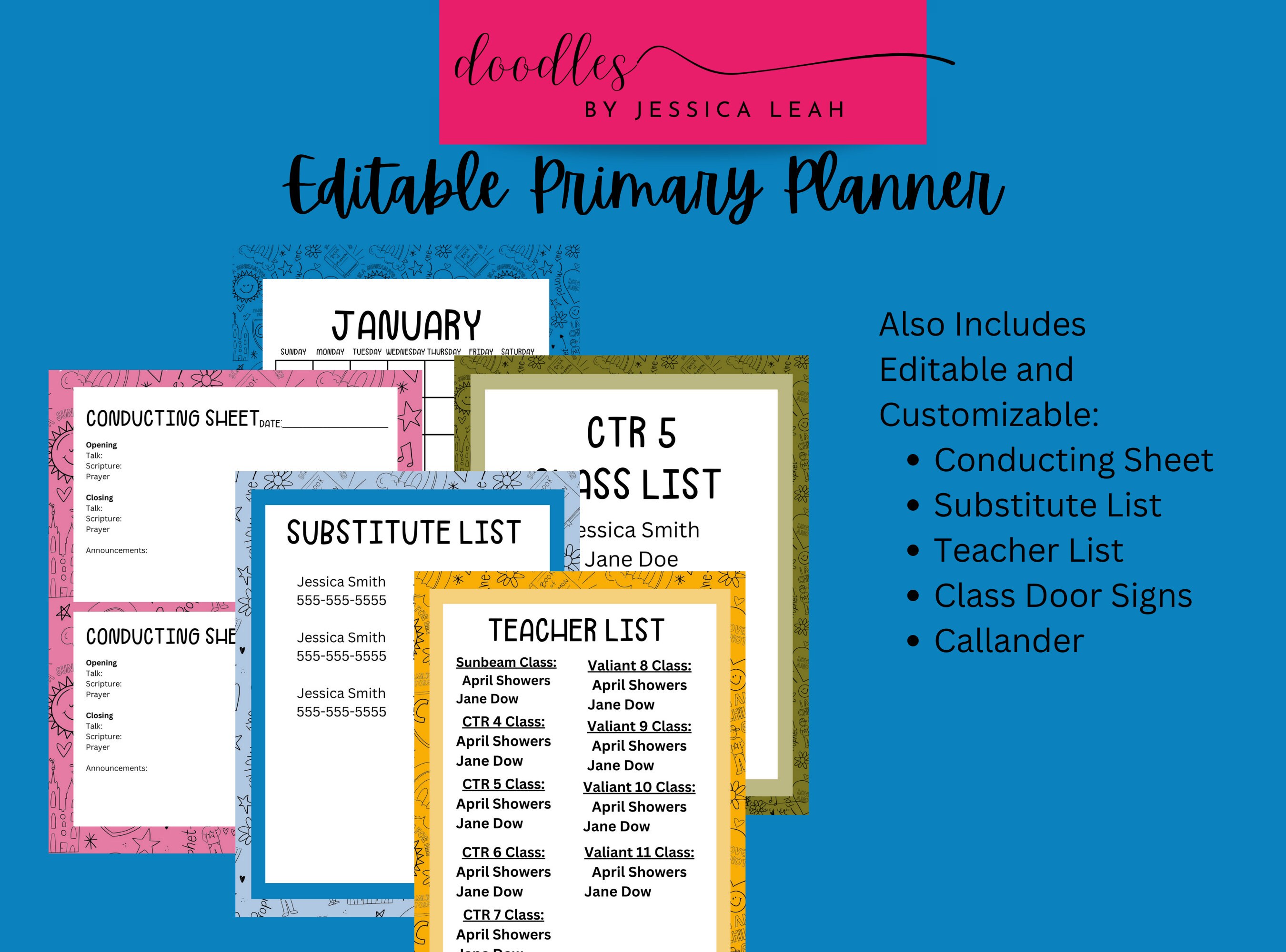 Editable and Customizable Primary Planner, LDS Primary, Primary Binder ...