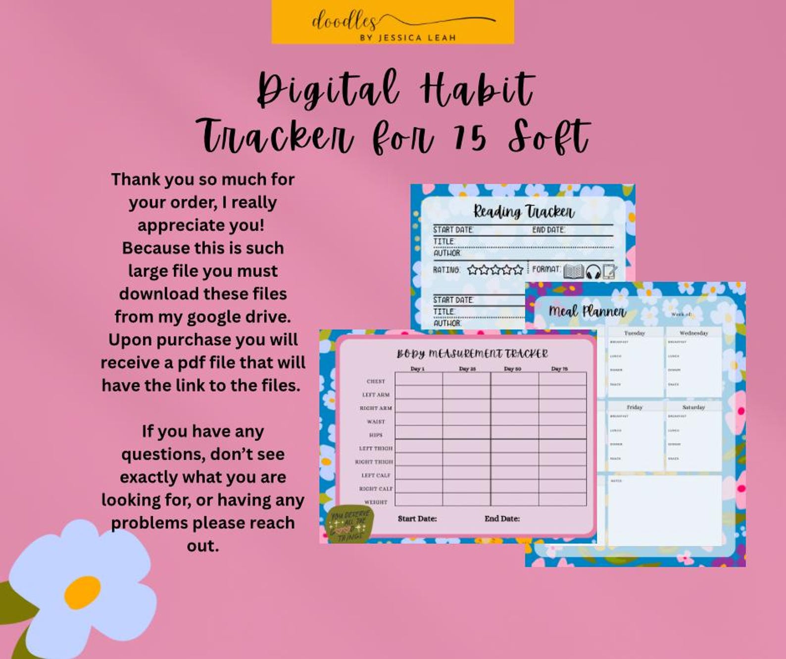 75 Day Soft Habit Tracker, Fitness Tracker, Habit Template, EDITABLE ...