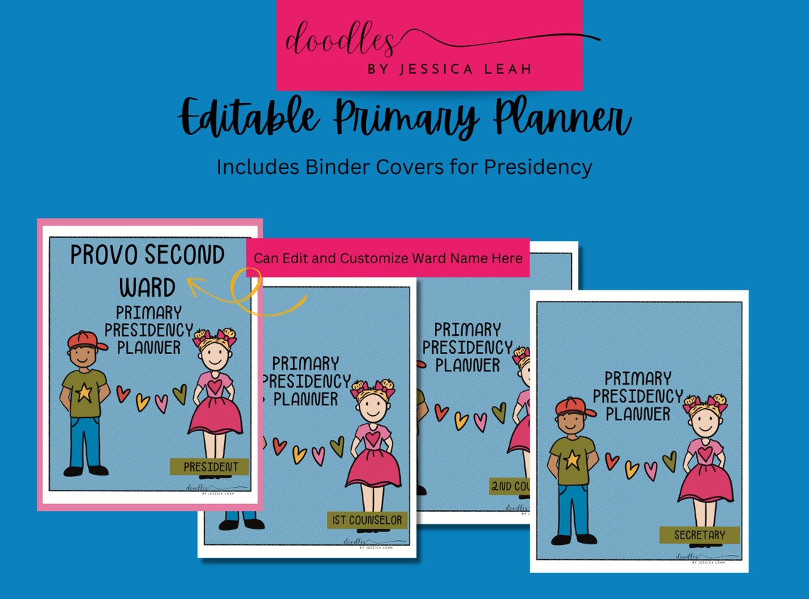 Editable and Customizable Primary Planner, LDS Primary, Primary Binder ...