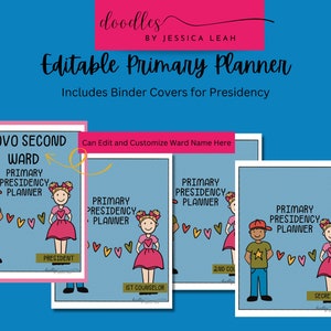 Editable and Customizable Primary Planner, LDS Primary, Primary Binder ...