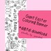 Easter Banner Printable, Coloring Page Table Runner, Digital Print With ...
