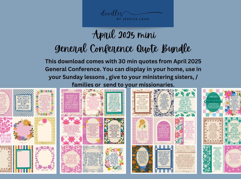 April 2025 LDS General Conference Mini Quote Bundel - Etsy