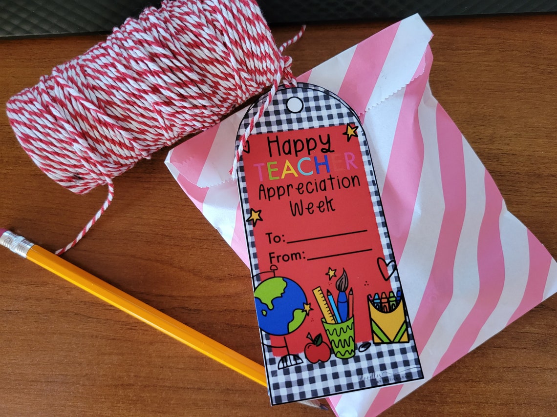 Teacher Appreciation Gift Tag Printable - Etsy
