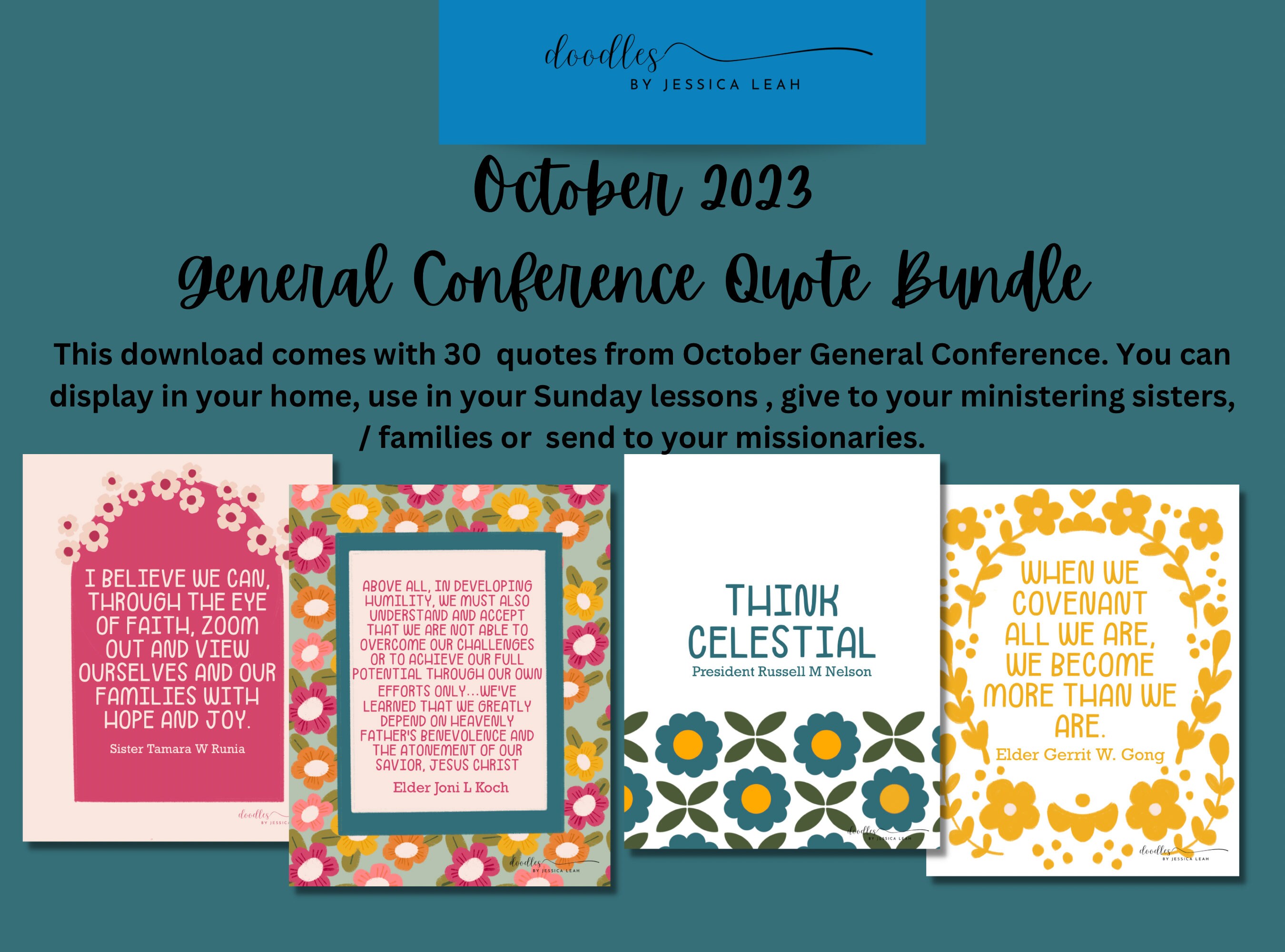 October 2023 LDS General Conference Quote Bundle - Etsy