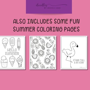 Summer Bucket List Coloring Poster | Summer Break Activities | Digital ...
