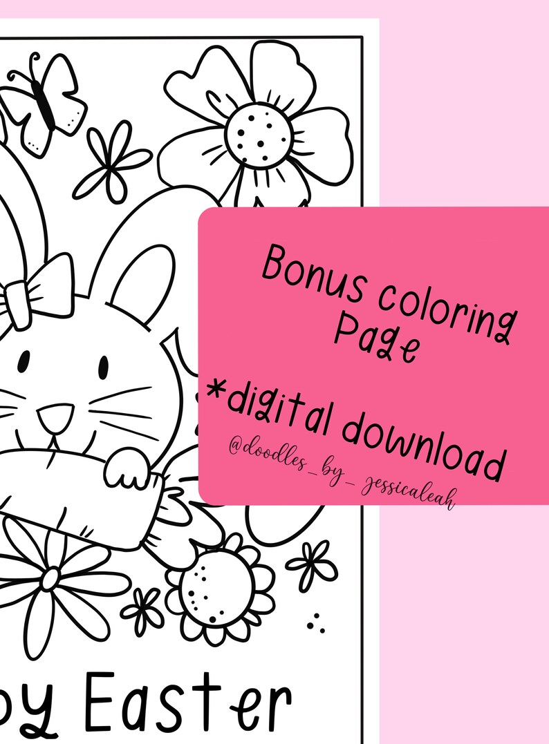 Easter Banner Printable, Coloring Page Table Runner, Digital Print With ...