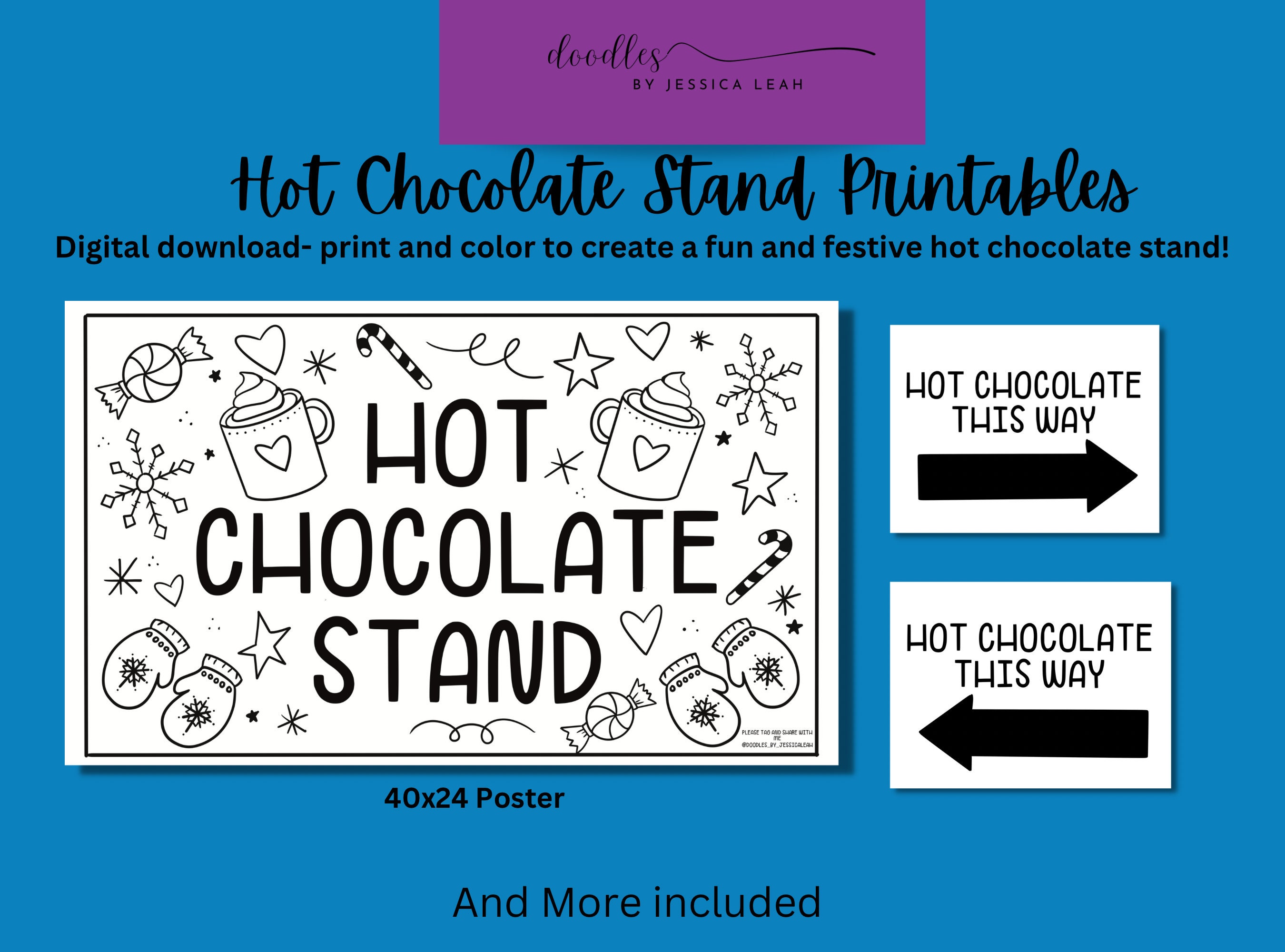 Hot Chocolate Stand Print Outs Elf Hot Cocoa Bar Free Printable