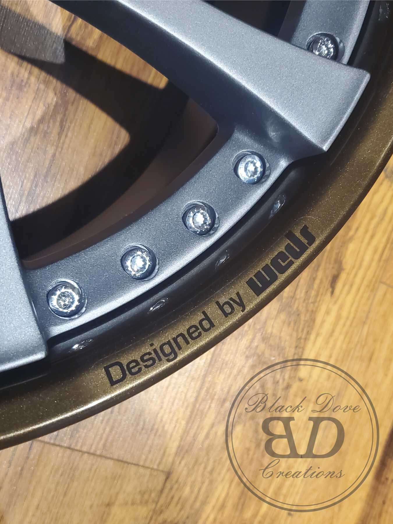 Designed by Weds Clear Vinyl Rim Sticker 5 Pieces. - Etsy