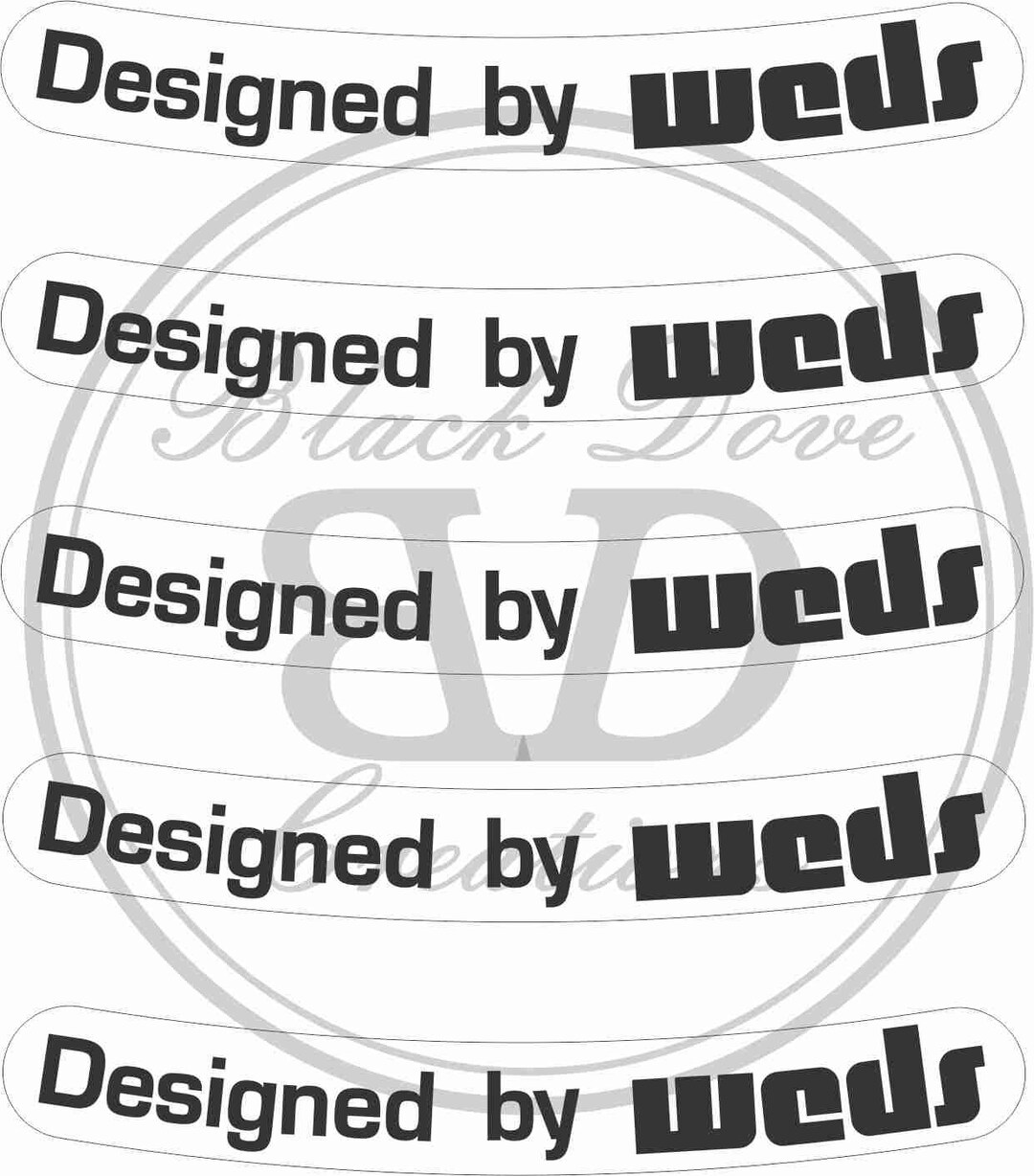 Designed by Weds Clear Vinyl Rim Sticker 5 Pieces. - Etsy
