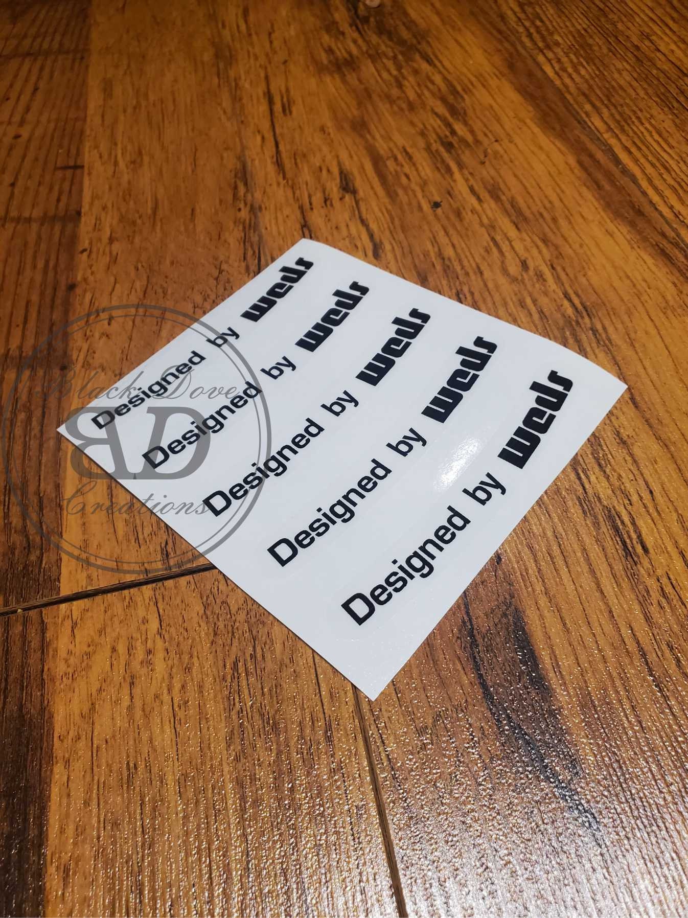 Designed by Weds Clear Vinyl Rim Sticker 5 Pieces. - Etsy