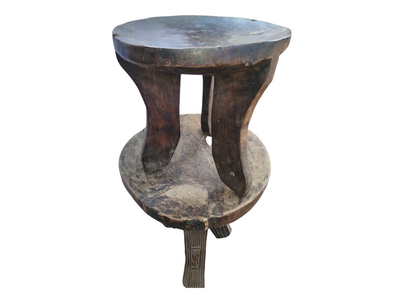 Carved Wooden Ceremonial Stool: Authentic East African Art - Etsy