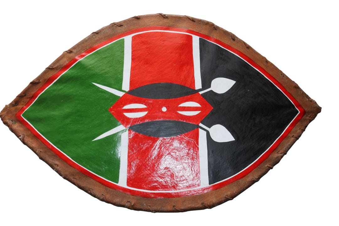 Kenyan Maasai Shield Wall Art | Hand-painted African Decorative Shield ...
