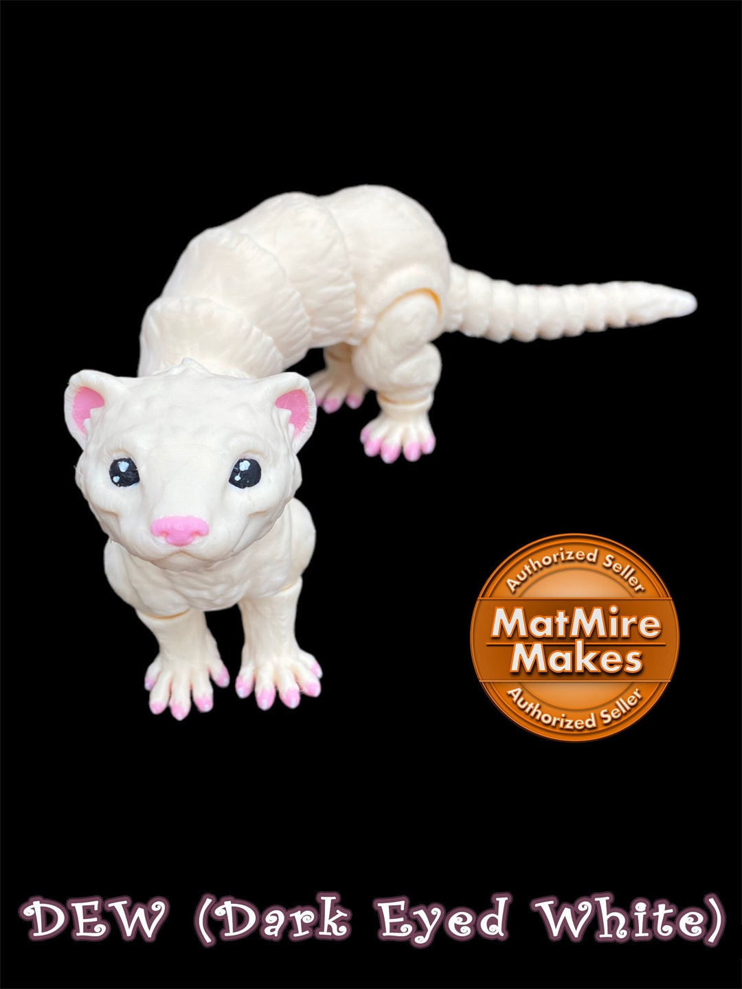 Ferret Figure, 3D Printed Ferret Gift, DEW Ferret, Articulating Ferret ...