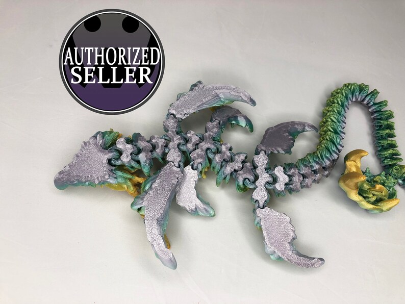 3D Printed Articulated Coral Reef Dragon Dragon Fidget 3D Printed Pics ...
