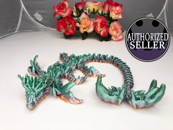 3D Printed Articulated Coral Reef Dragon Dragon Fidget 3D | Etsy