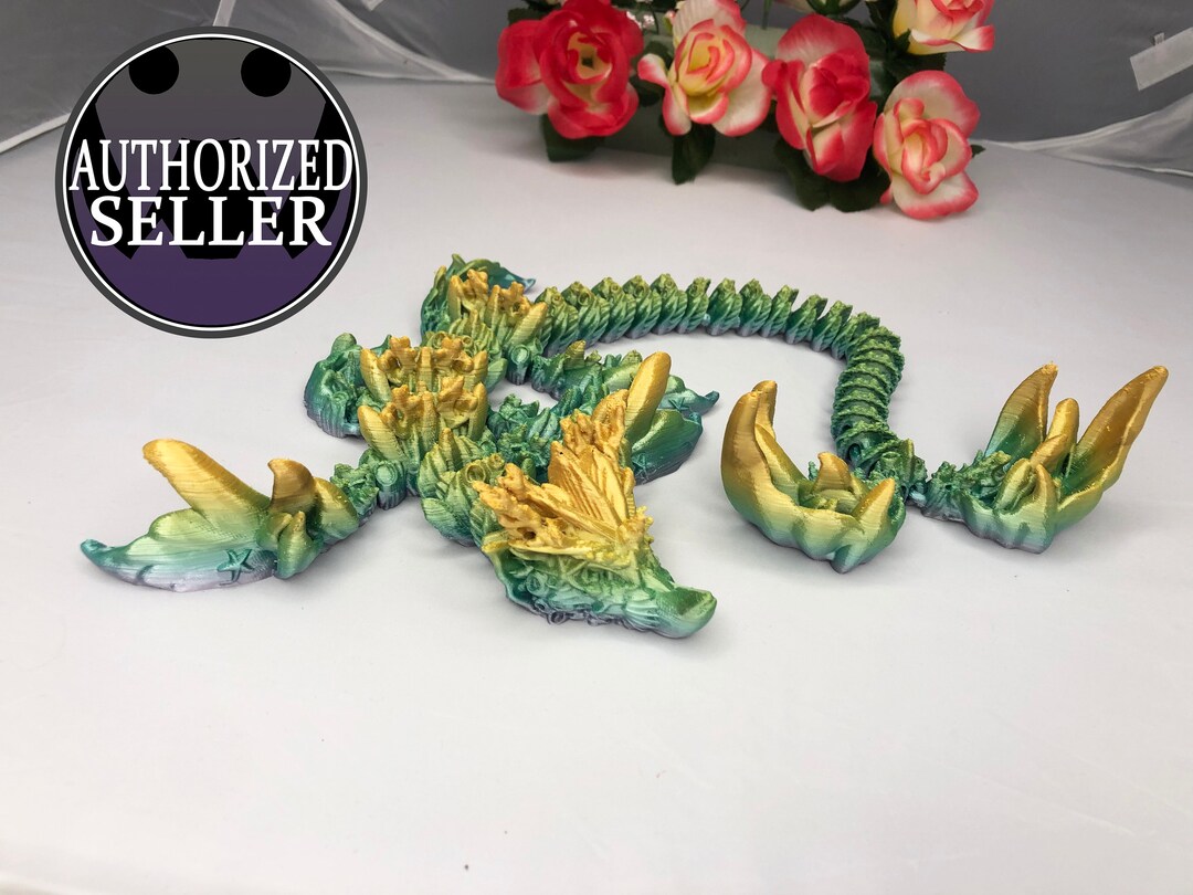 3D Printed Articulated Coral Reef Dragon | Dragon Fidget | 3D Printed ...