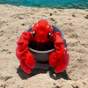 3D Printed Articulated Lobster, Lobster Gift, Flexi Lobster in Bucket ...