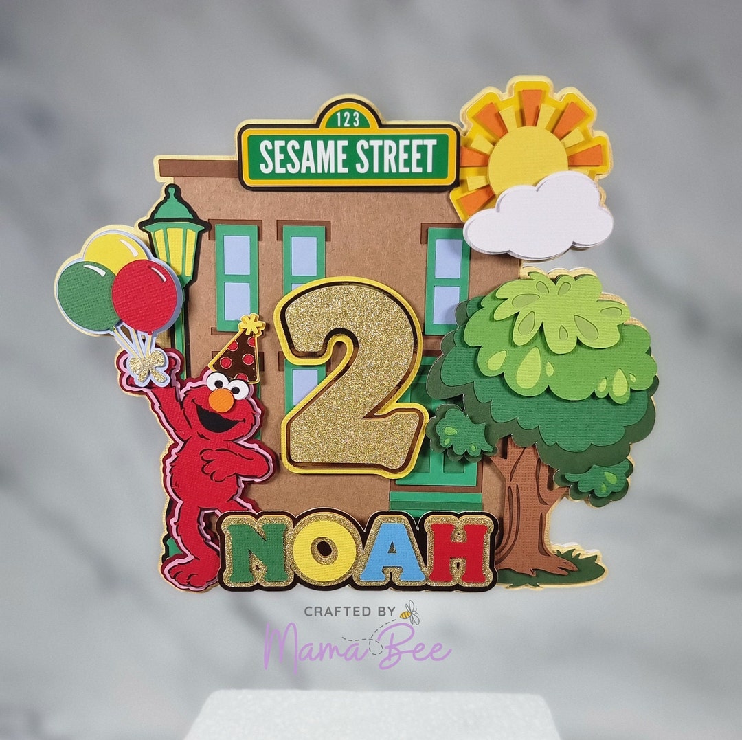 Sesame St Cake Topper (customised) - Etsy