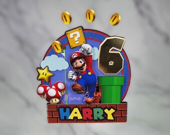 Mario and Sonic Cake Topper Mario and Sonic Birthday Mario - Etsy Australia