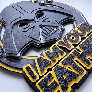 Death Star Father's Day Cake Topper: 3D Personalised - Etsy