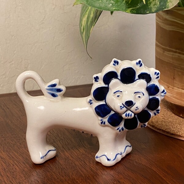 Porcelain Lion - Etsy