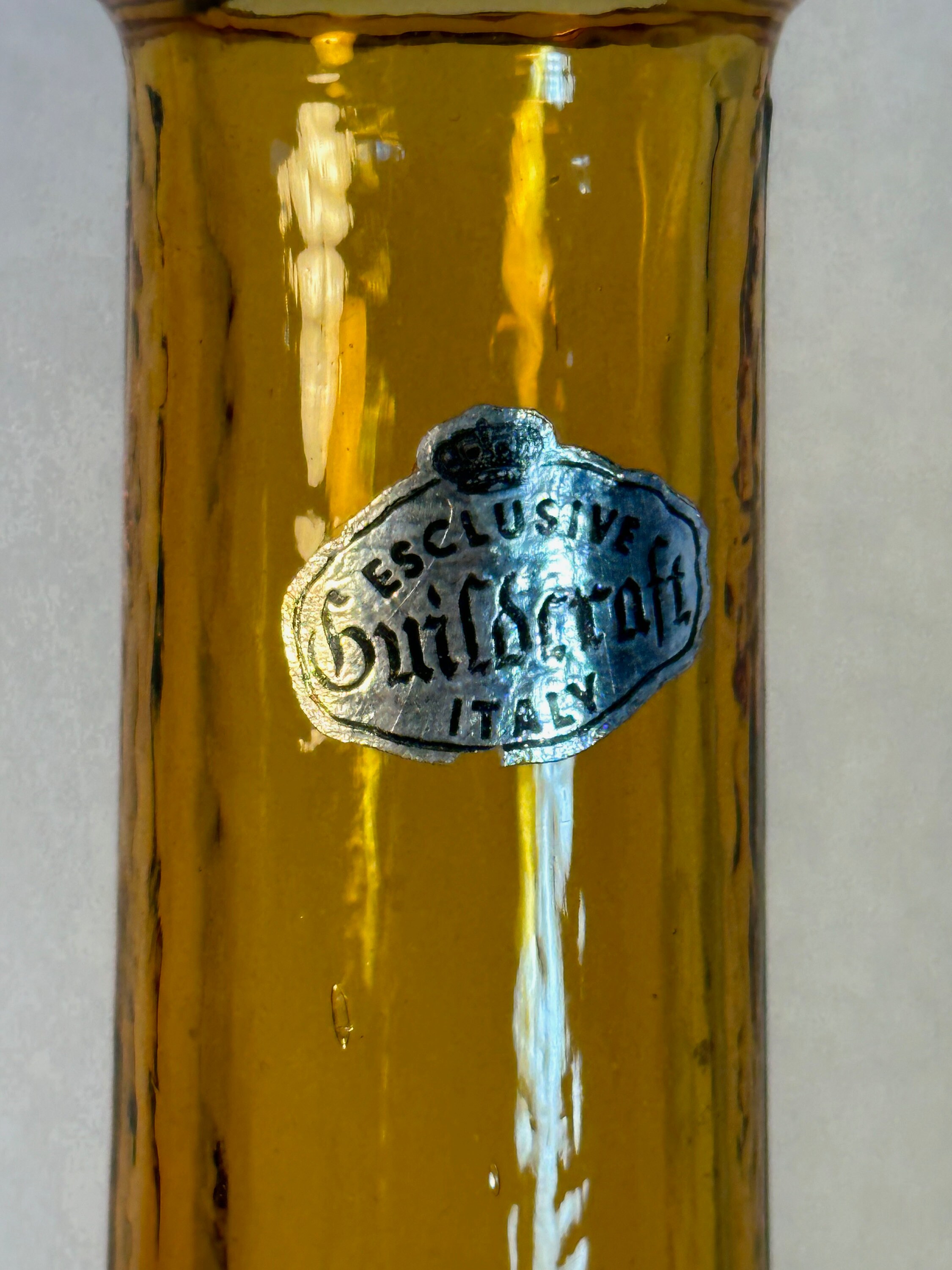 Vintage Guildcraft Glass Bottle Italy MCM Mid Century Boho - Etsy