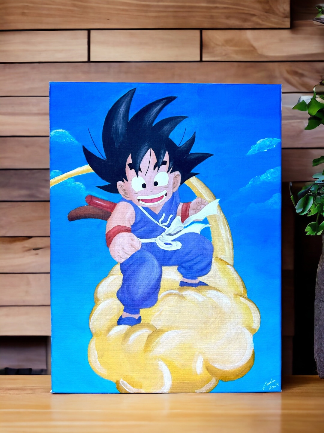 Goku Kid Acrylic Painting on Canvas 30x40cm Unique Piece Handmade ...