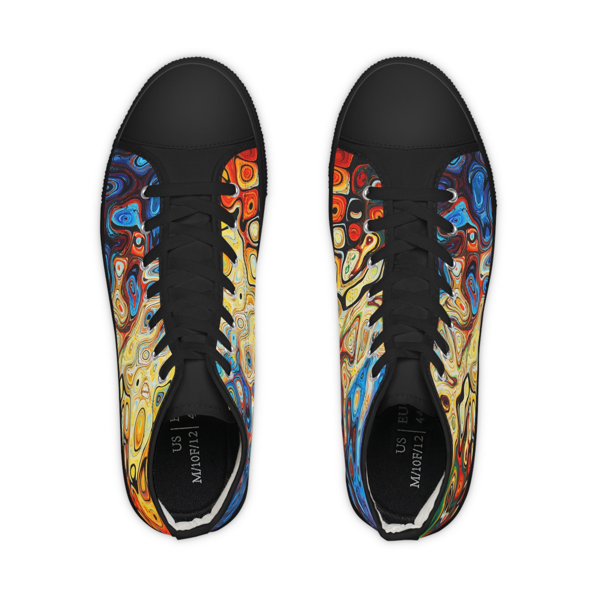 Funky Custom Shoes, Colorful High Tops, Men's Kicks, Men's High Top ...