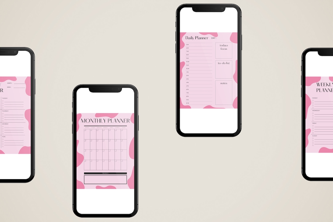 Pink Cow Print, Pink Cow Print Planner, Pink Cow Print Calendar ...