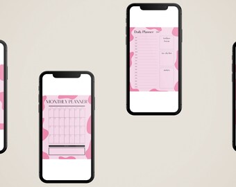 Cow Print Planner, Cow Print Calendar, Digital Cow Print Schedule ...