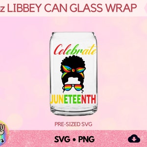 Juneteenth Libbey 16oz Cup SVG & PNG Design • June 1865 Black History ...