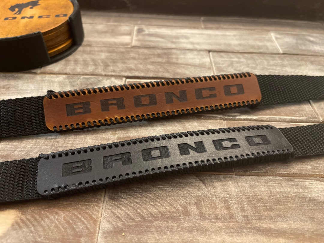 Ford Bronco Leather and Nylon Grab Handles (black, Saddle Tan, or ...