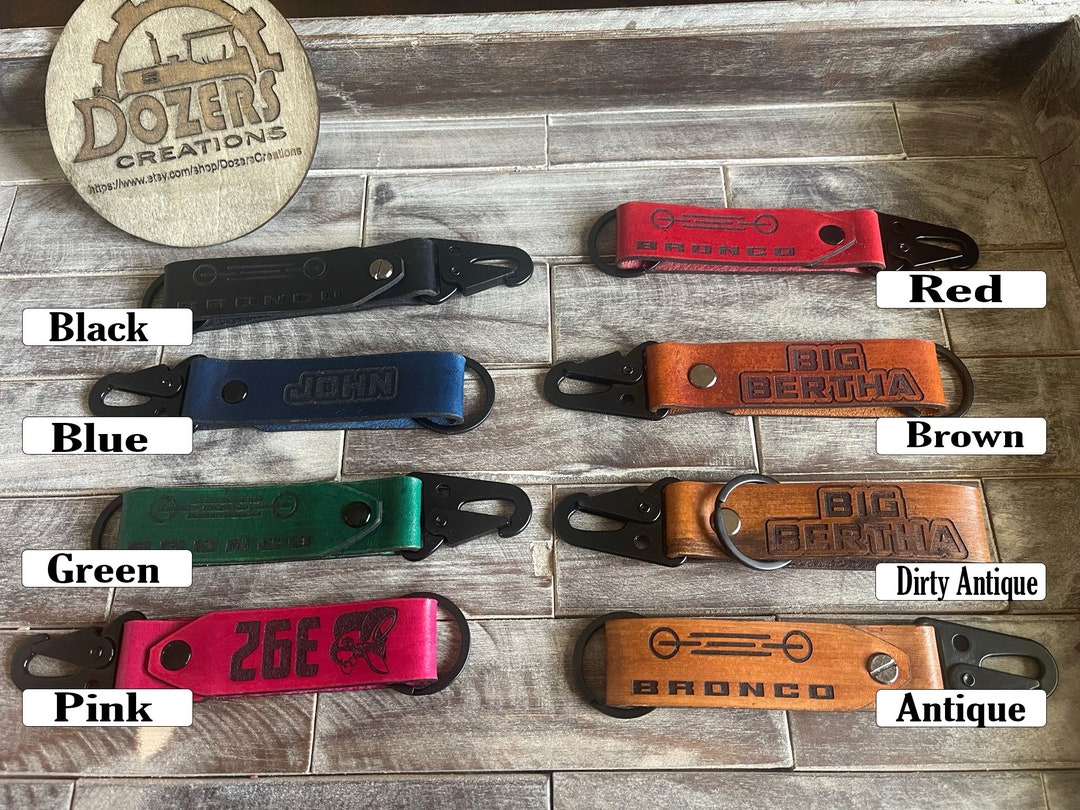 Ford Bronco Custom Leather Keychains - Etsy